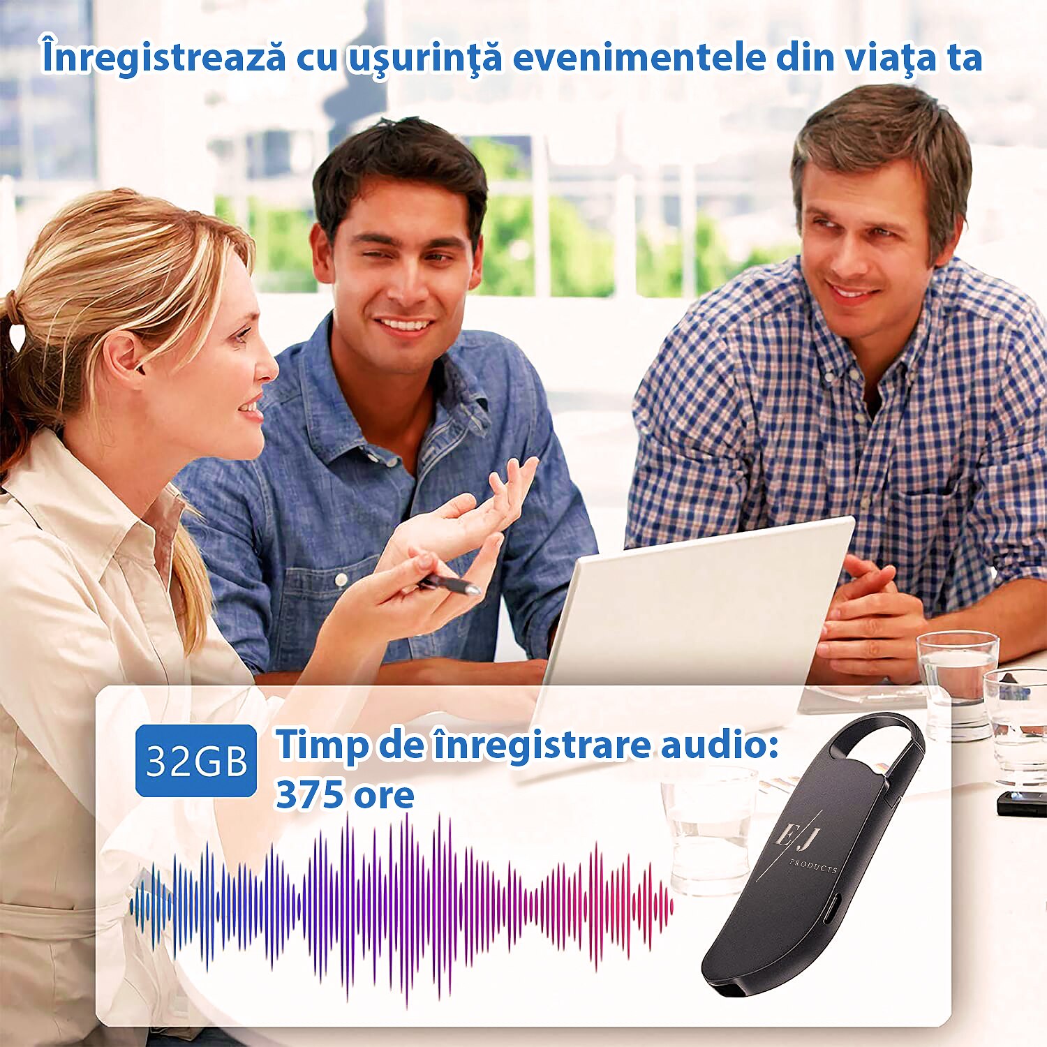 Reportofon spion ascuns in cheie auto, activare vocala, memorie 32 gb ...