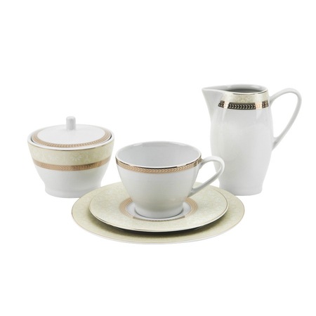 Serviciu cafea, Kristoff, Portelan, Alb - eMAG.ro