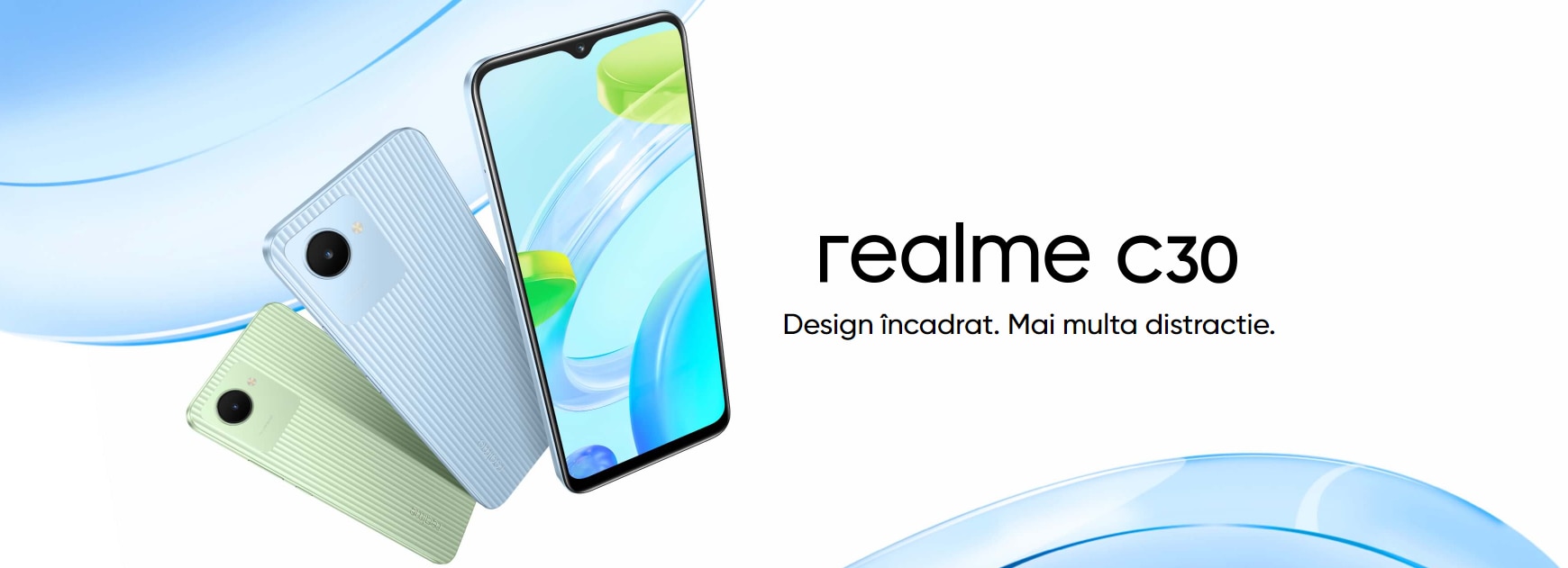 Realme C30 Mobiltelefon, Dual SIM, 3GB RAM, 32GB, 4G, Lake Blue - eMAG.hu