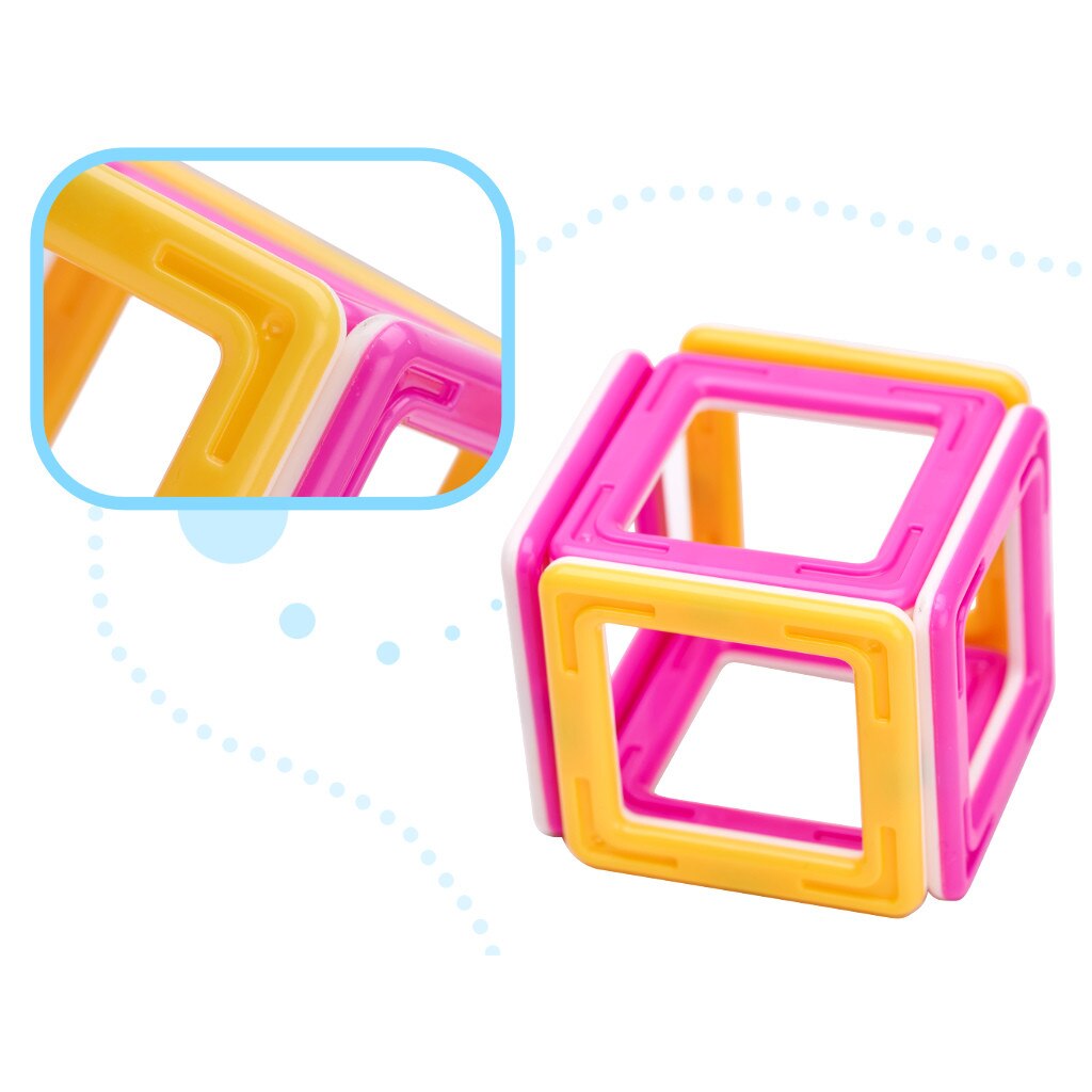 Set de constructie Magnetic Magical Blocks IdealStore, 67 piese, 3D ...