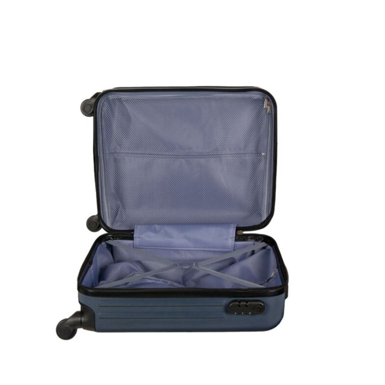 Troler de calatorie Lumi LUXURY®, albastru inchis, 36 lt, 22x40x55 cm ...