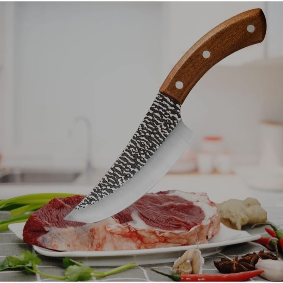 Cutit de bucatarie, model japonez cu husa inclusa, Otel, Lama 15 cm ...