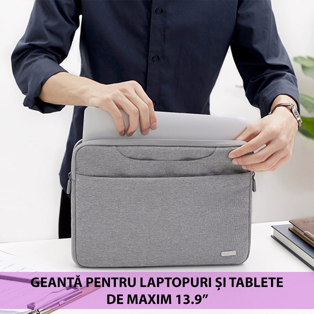Geanta premium pentru MacBook sau Laptop din materiale de calitate, 13 ...