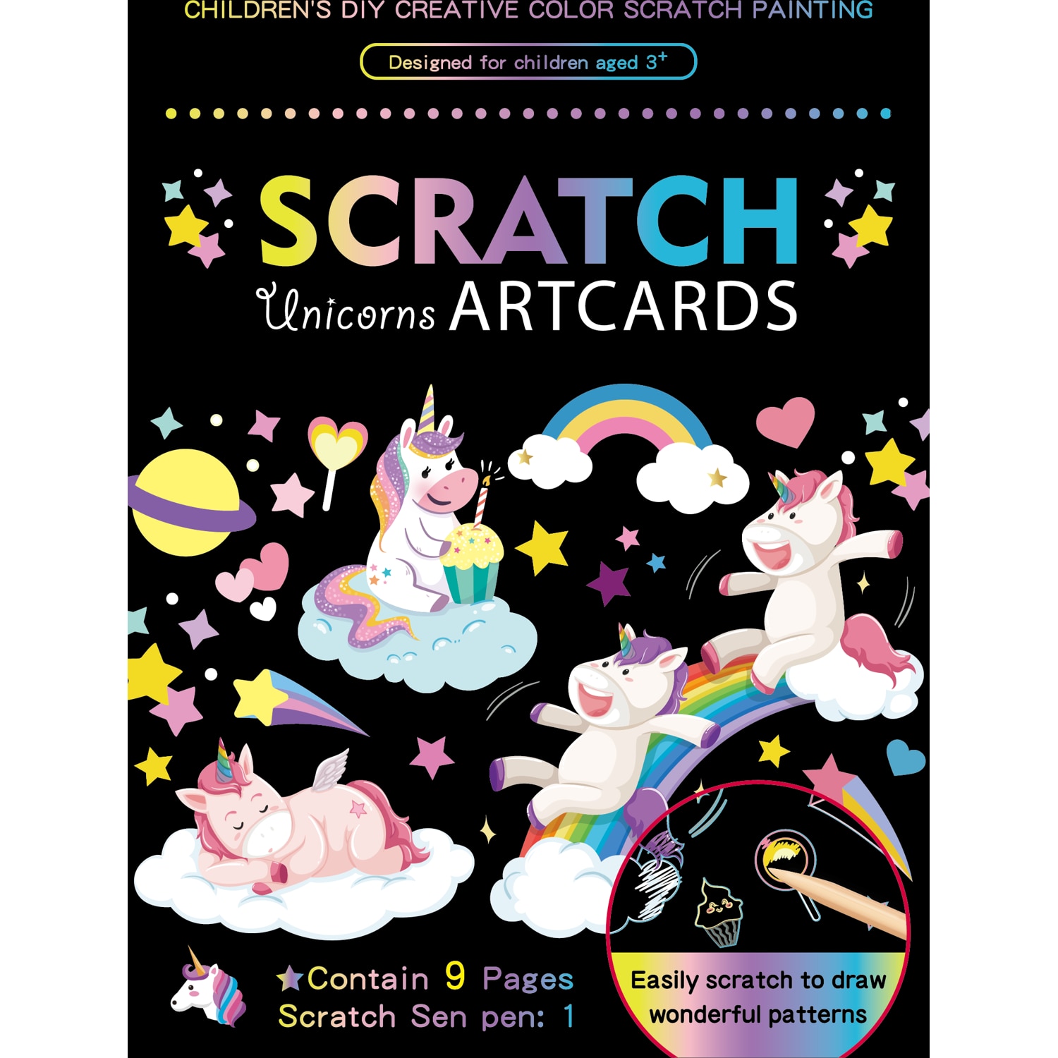 Set 9 planse razuibile Scratch ArtCards, Bambinice, Multicolor - eMAG.ro