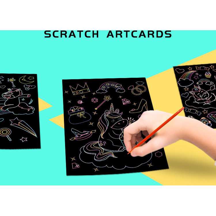 Set 9 planse razuibile Scratch ArtCards, Bambinice, Multicolor - eMAG.ro