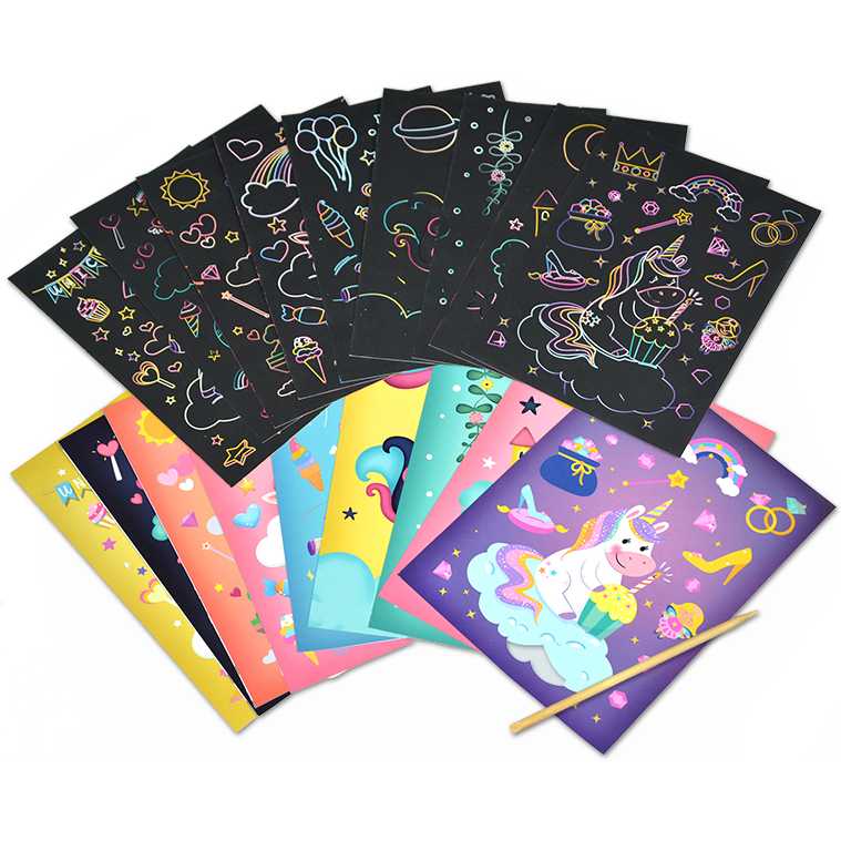 Set 9 planse razuibile Scratch ArtCards, Bambinice, Multicolor - eMAG.ro