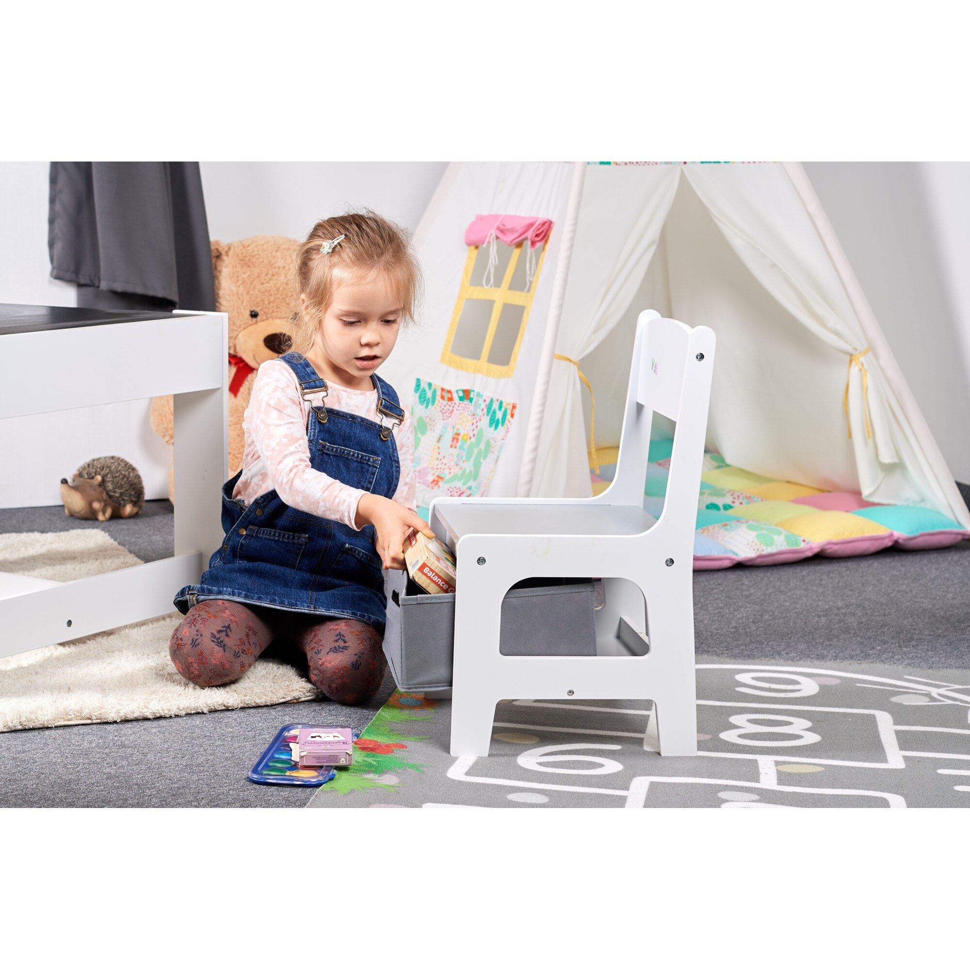 Set Masa Cu Scaune Copii, 3 In 1, Suporto, Lemn Mdf, Tabla De Scris ...