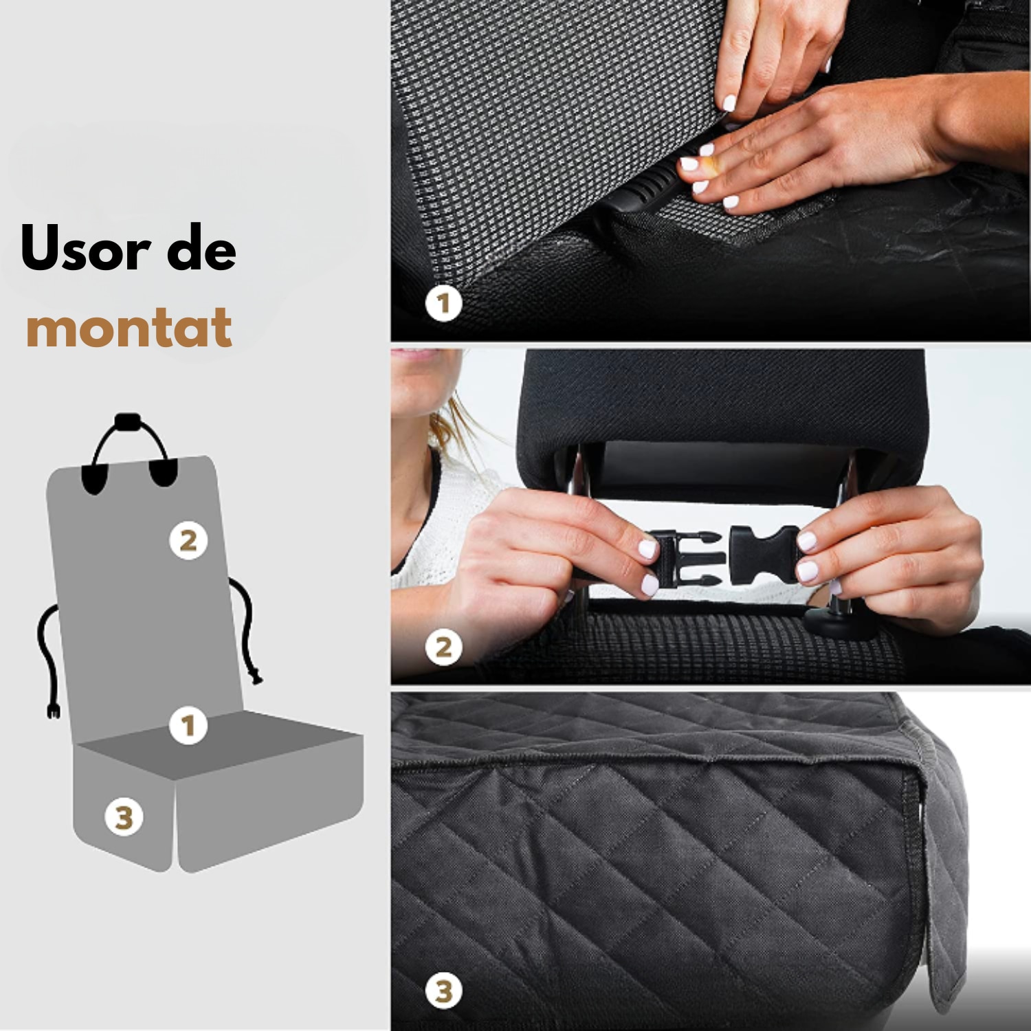 Husa Scaun Auto Elindor® Protectie si Transport Animale, Universala ...