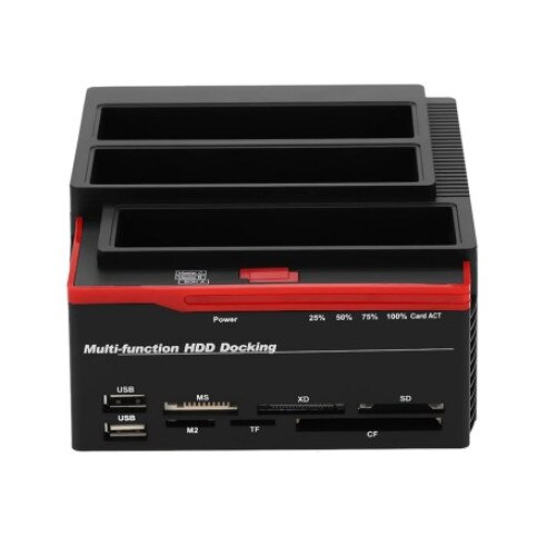 Statie Andocare HDD, Rack 3 HDD SATA/IDE, USB 3.0, Cititor Carduri ...