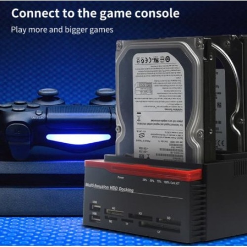 Statie Andocare HDD, Rack 3 HDD SATA/IDE, USB 3.0, Cititor Carduri ...