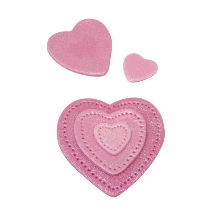 Set 3 decupatoare inox, model inima, PME - eMAG.ro