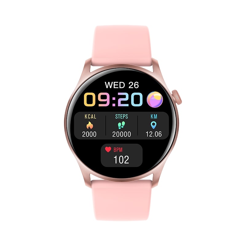 Ceas Smartwatch si bratara fitness dama, 1.28 inch, monitorizare ...