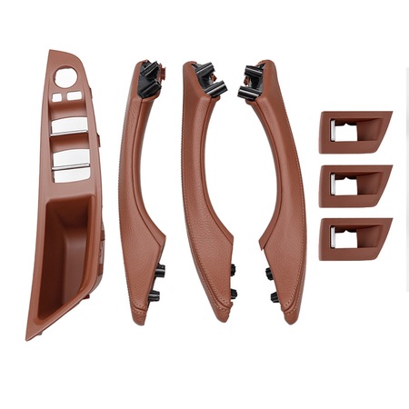 Set manere interior fata spate din piele, ornament butoane, BMW seria 5 ...