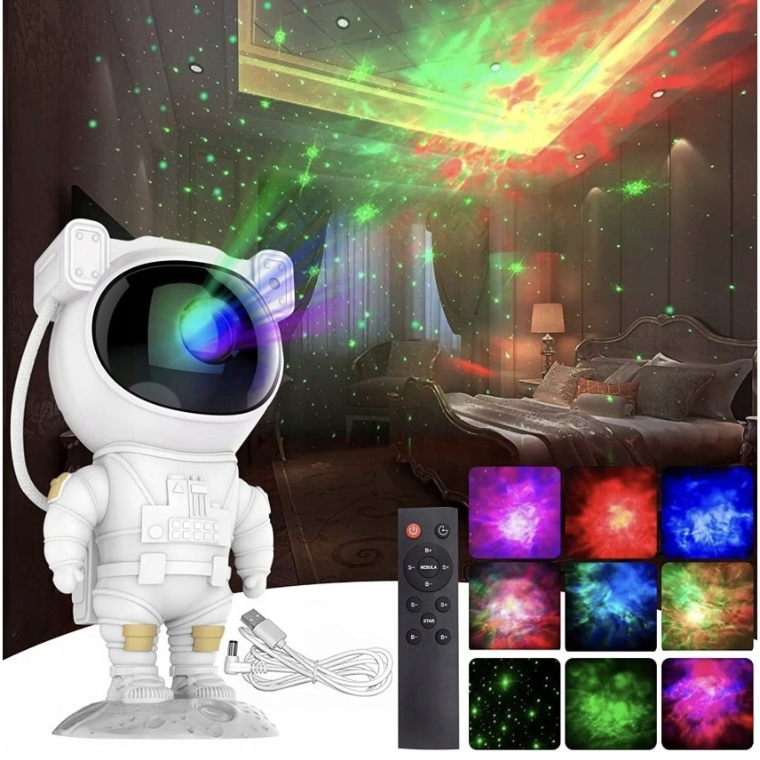 Proiector de stele Astronaut, Lampa de veghe pentru copii, reglare 360 ...
