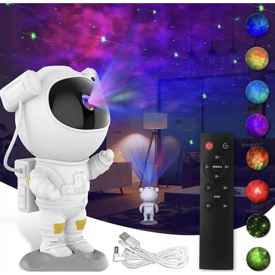 Proiector de stele Astronaut, Lampa de veghe pentru copii, reglare 360 ...