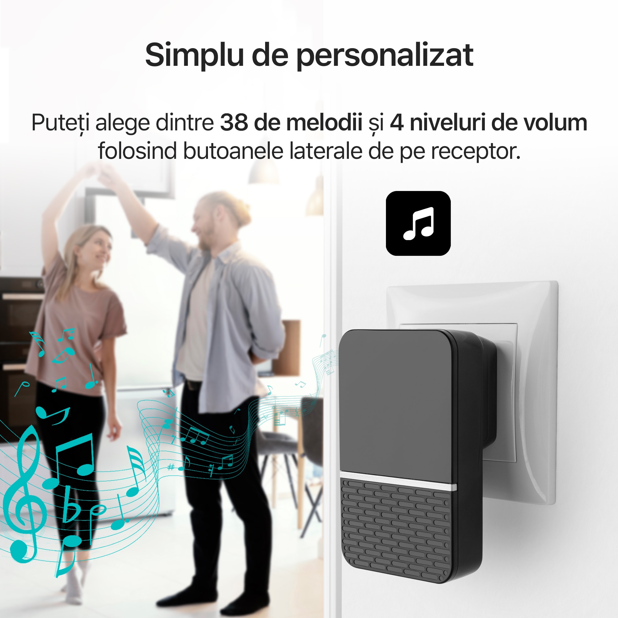 Sonerie fara fir/ wireless, Zoopie®RING, pentru usa/ poarta, exterior ...