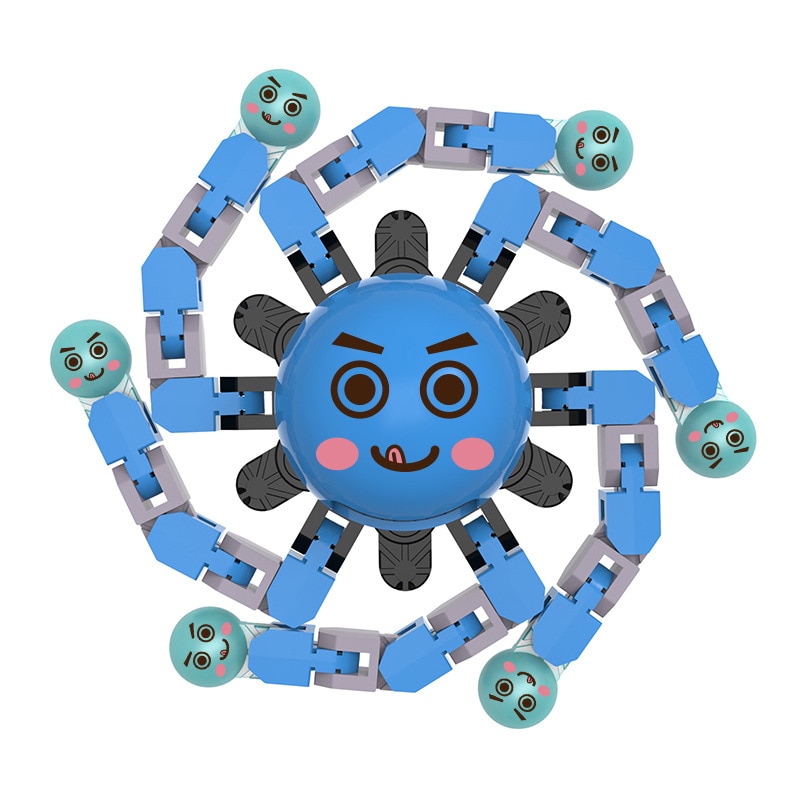 Fidget Spinner pentru copii, Plastic, Albastru - eMAG.ro