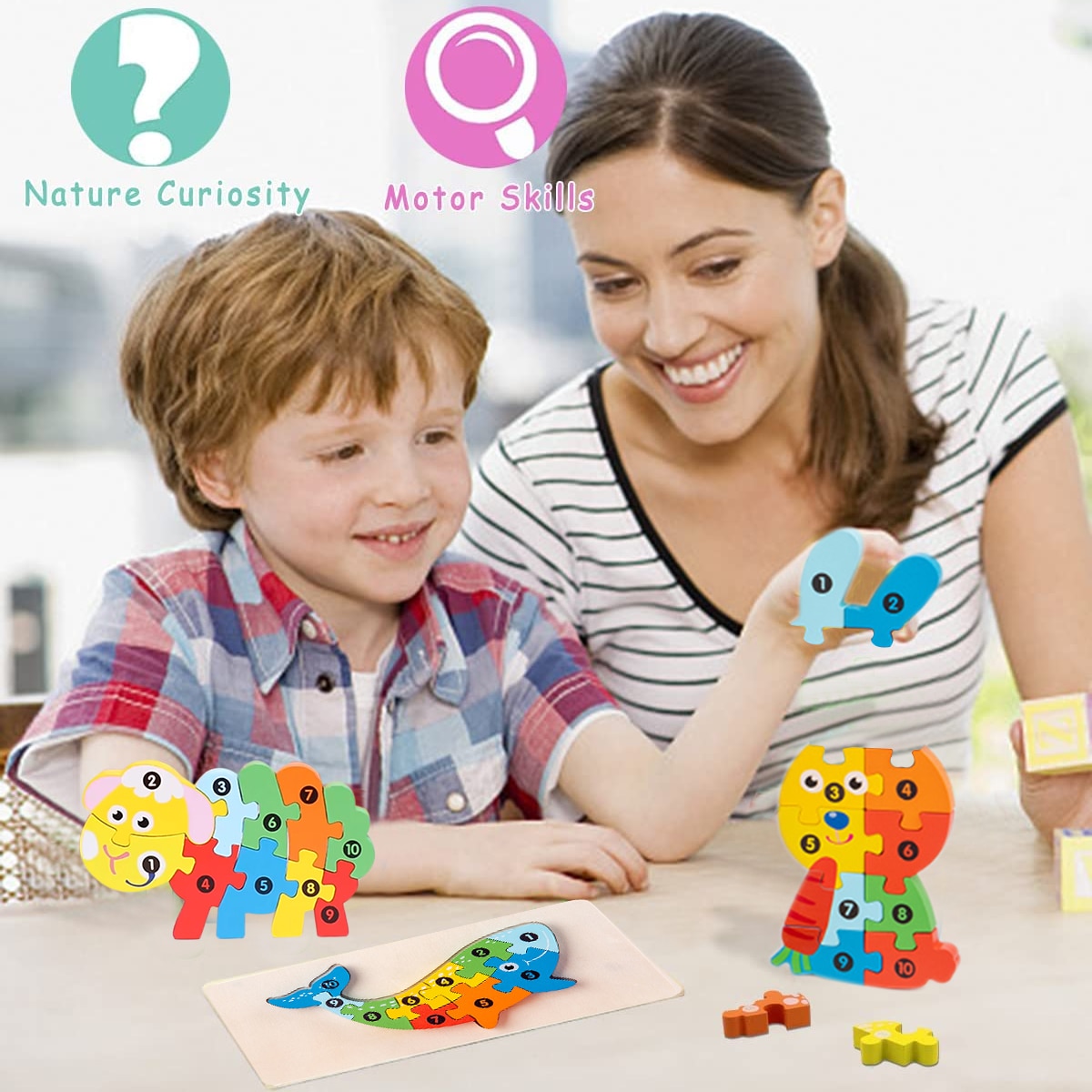Jucarii Interactive Pentru Copii, Ronyes® Puzzle Iepure Potrivit pentru ...