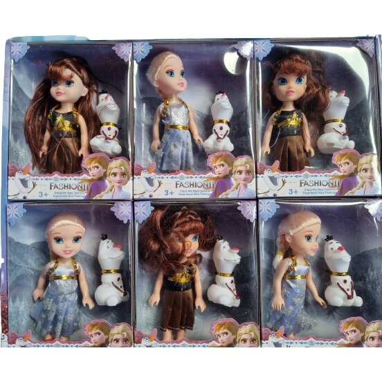 Set 2 papusi Ana, Elsa si Olaf, 15 cm - eMAG.ro