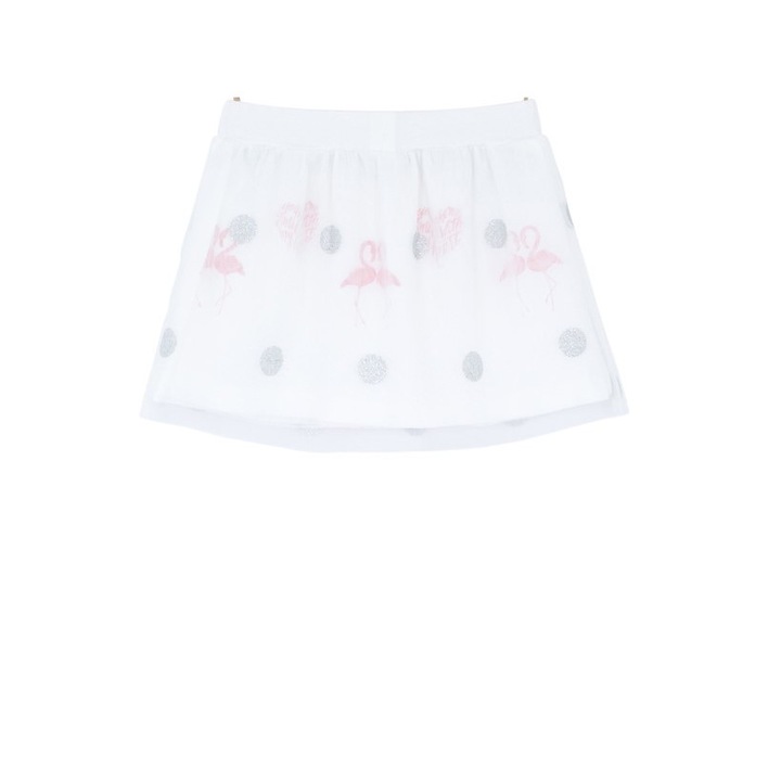 Fusta fete, cu tulle si imprimeu si sclipici - eMAG.ro