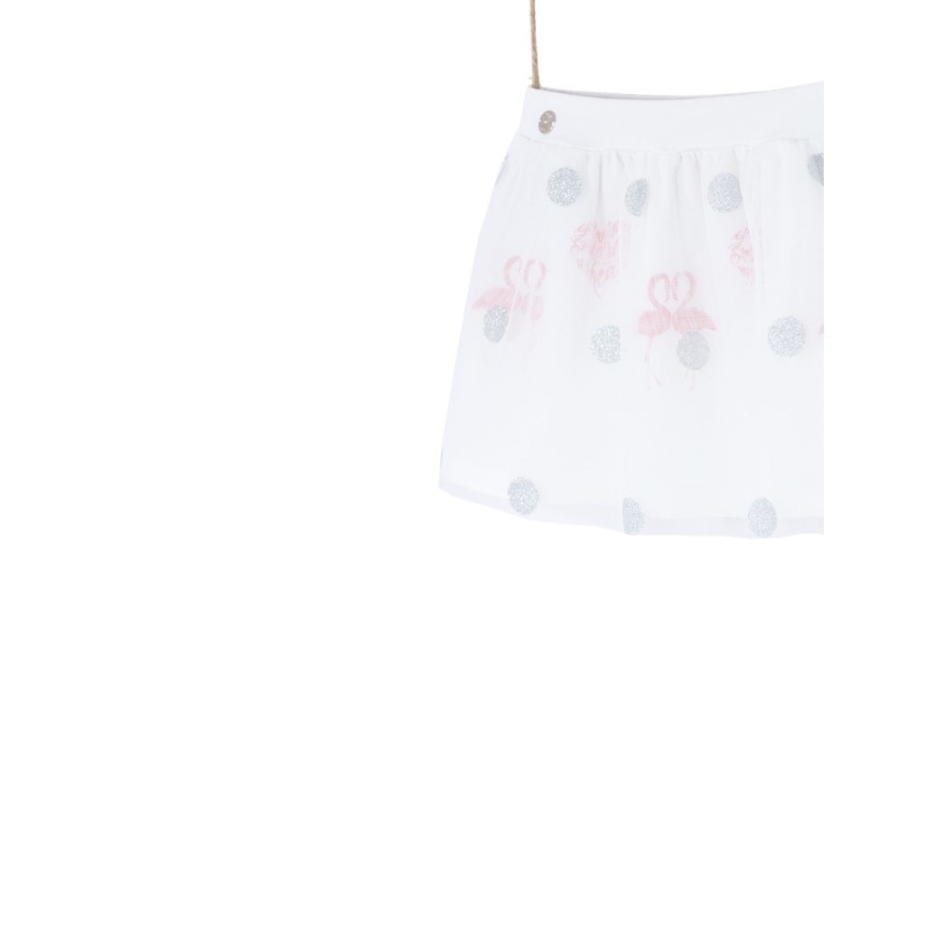 Fusta fete, cu tulle si imprimeu si sclipici - eMAG.ro