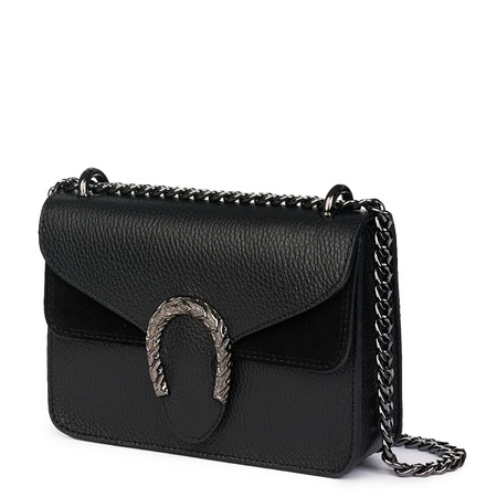 Poseta dama din piele naturala Dalia neagra - eMAG.ro