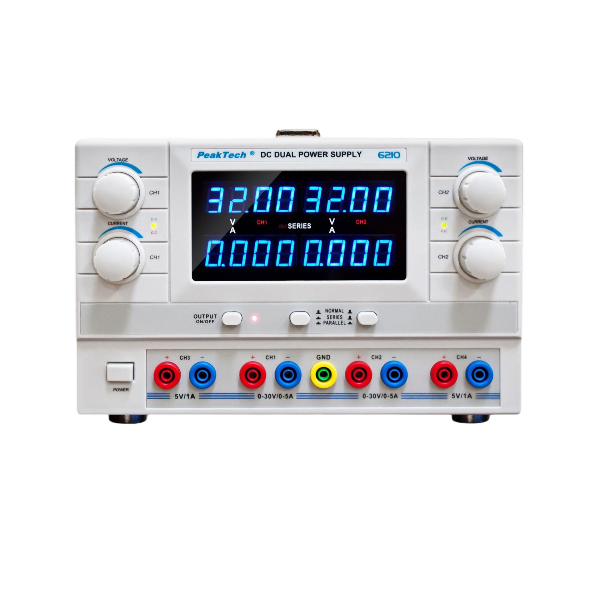 Sursa laborator Peaktech, P6210, 2 canale, Afisaj LED, Alb - eMAG.ro