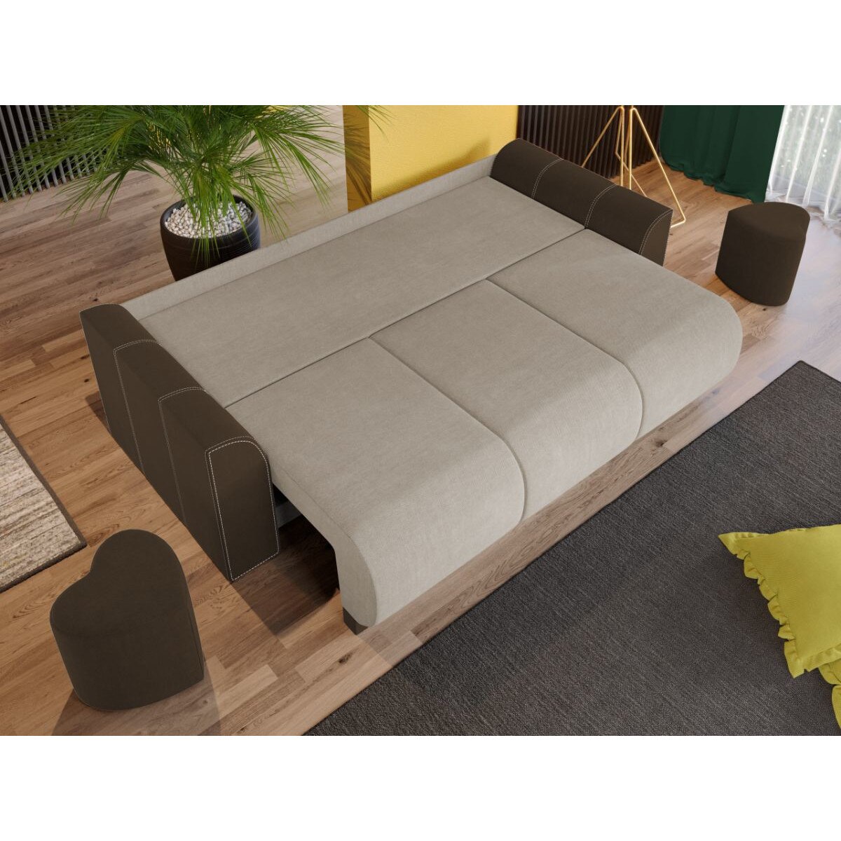 Canapea Nova, extensibila, lada depozitare, stofa, 235 x 106 x 87 cm ...