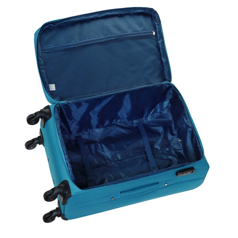 Troler Cabina, 4 Roti, Diplomat, ZC 444 - 55 cm, Turcoaz - eMAG.ro