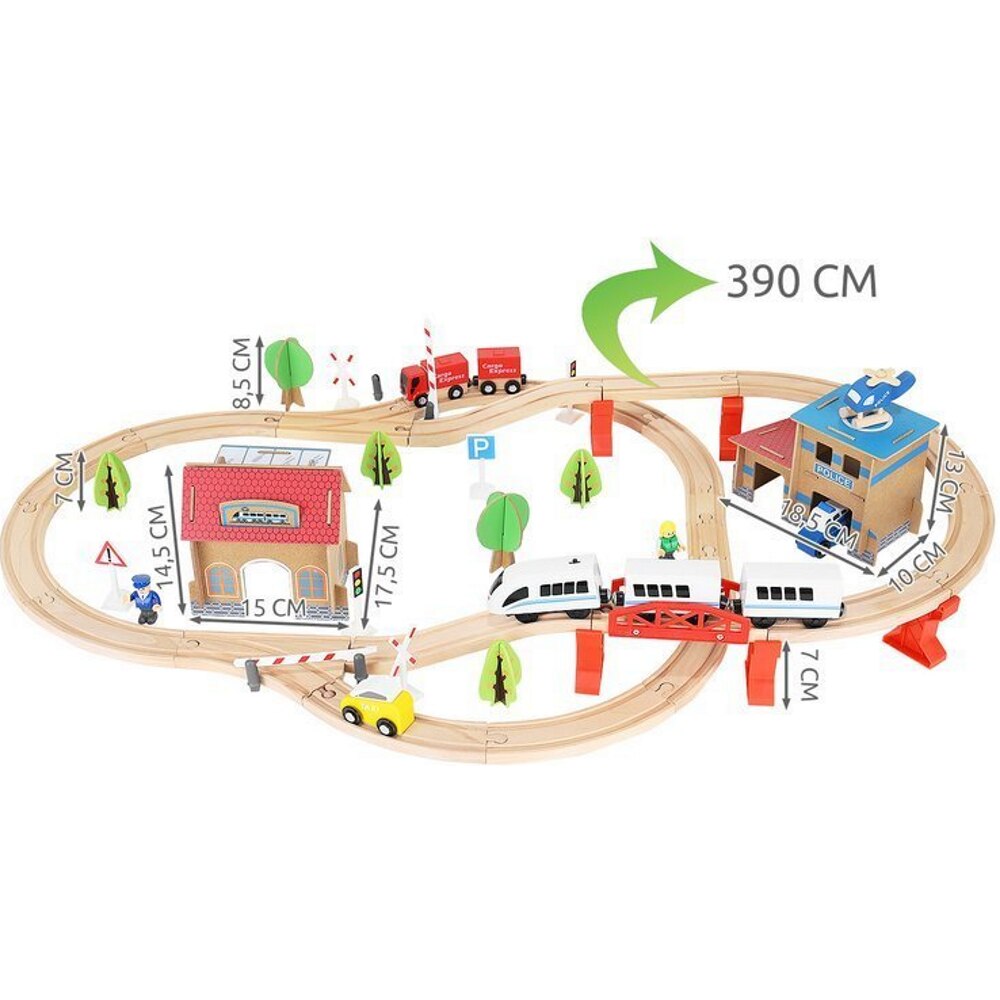 Pista Multifunctionala din Lemn Natural Cargo Express idealSTORE ...