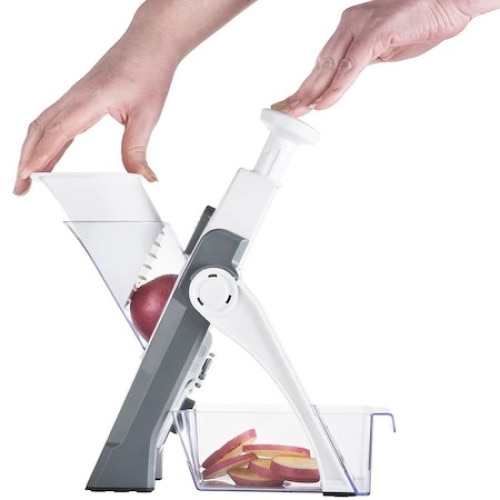 Feliator pentru fructe si legume pliabil, 4 functii, tava de colectare ...