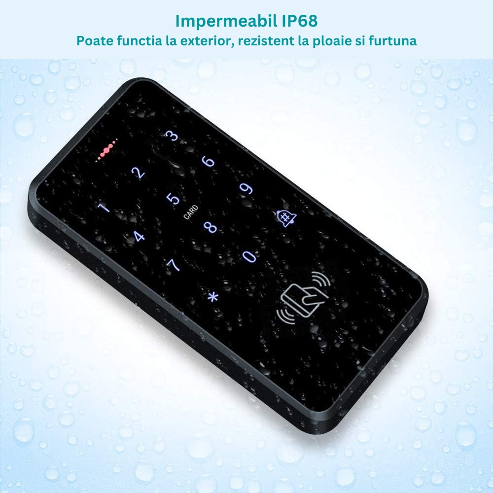 Dispozitiv control acces, impermeabil, acces cartela, cod pin sau ...