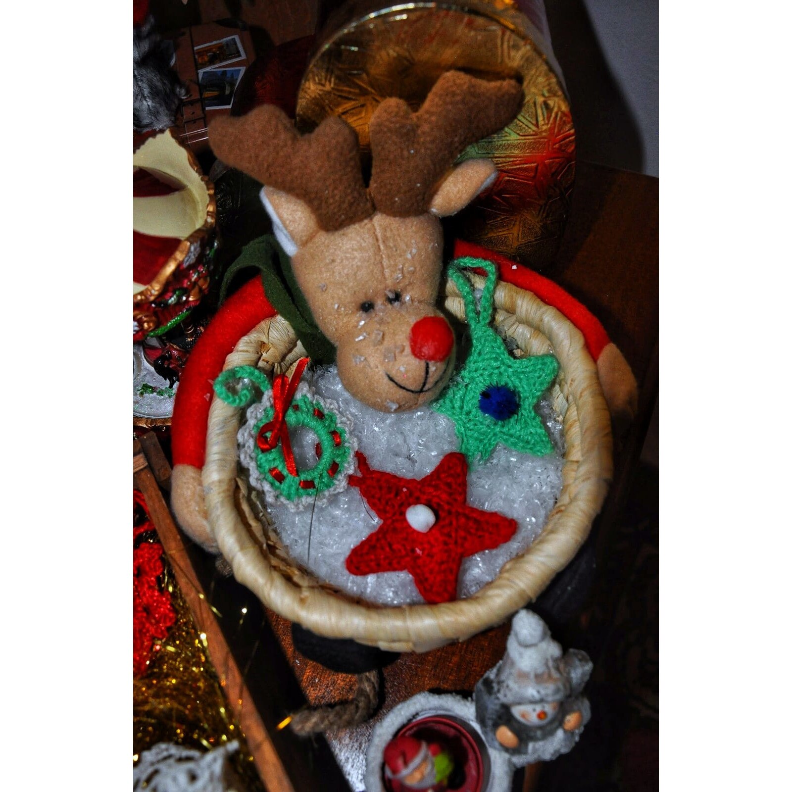 Set 6 ornamente de brad, crosetate manual bumbac, HandMade by MOM - eMAG.ro