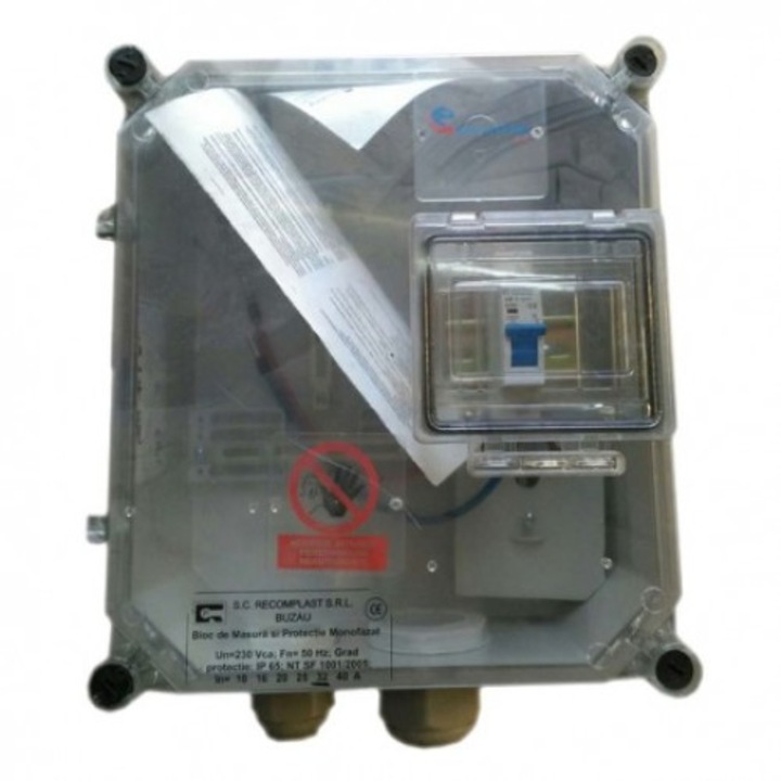 Tablou BMP monofazic, Cutie contor electric cu siguranrta 32A, ABS ...