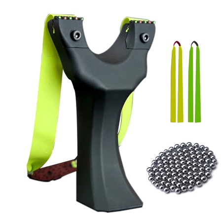 Set Prastie profesionala cu 2 elastice si 100 bile metalice pentru ...