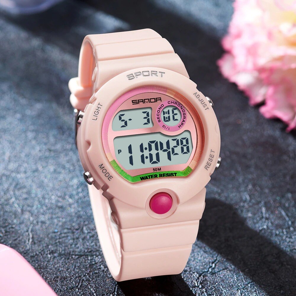 Ceas pentru copii Sanda Sport V2, Roz - eMAG.ro