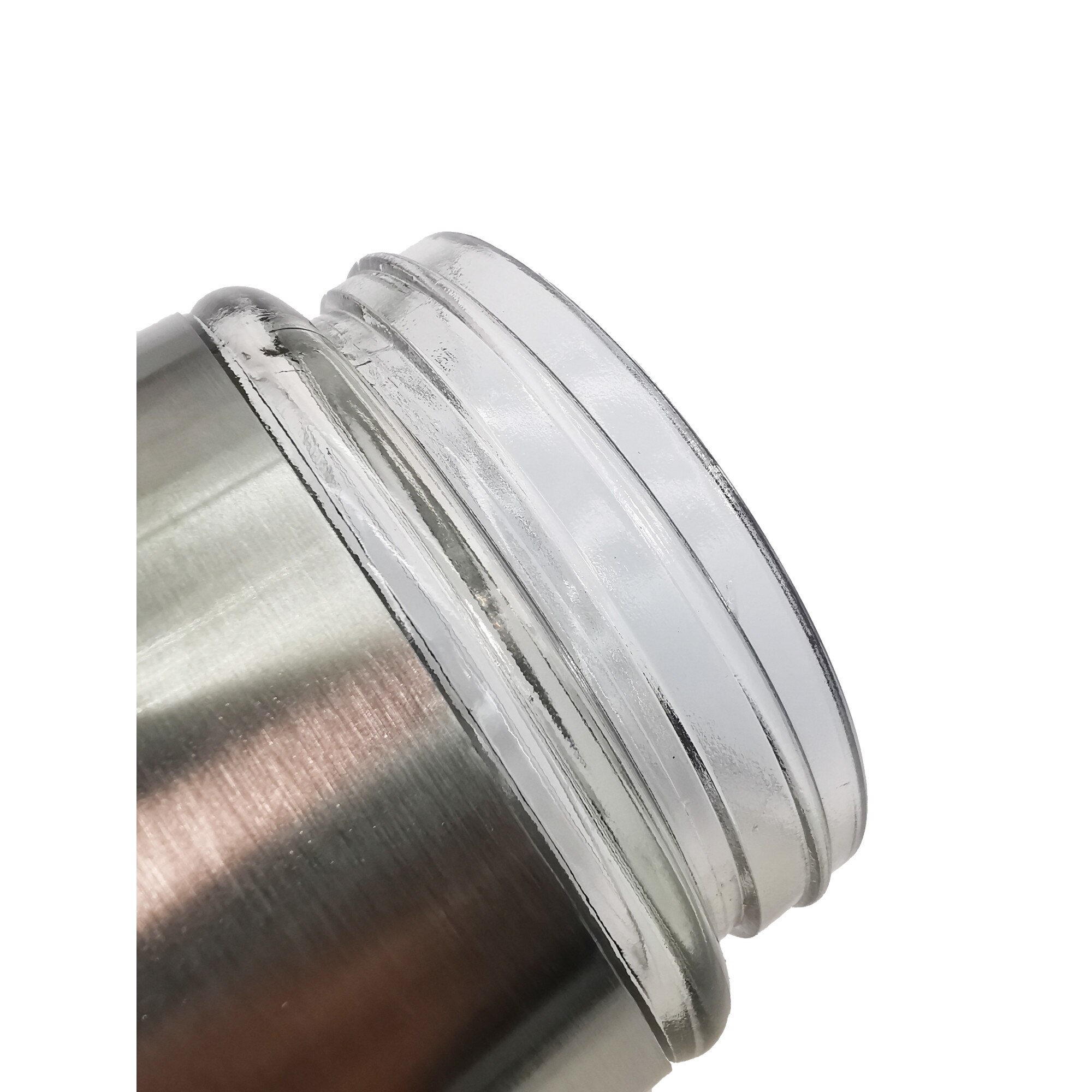 Recipient cu capac, argintiu, din sticla si inox, 900 ml, 74995 - eMAG.ro