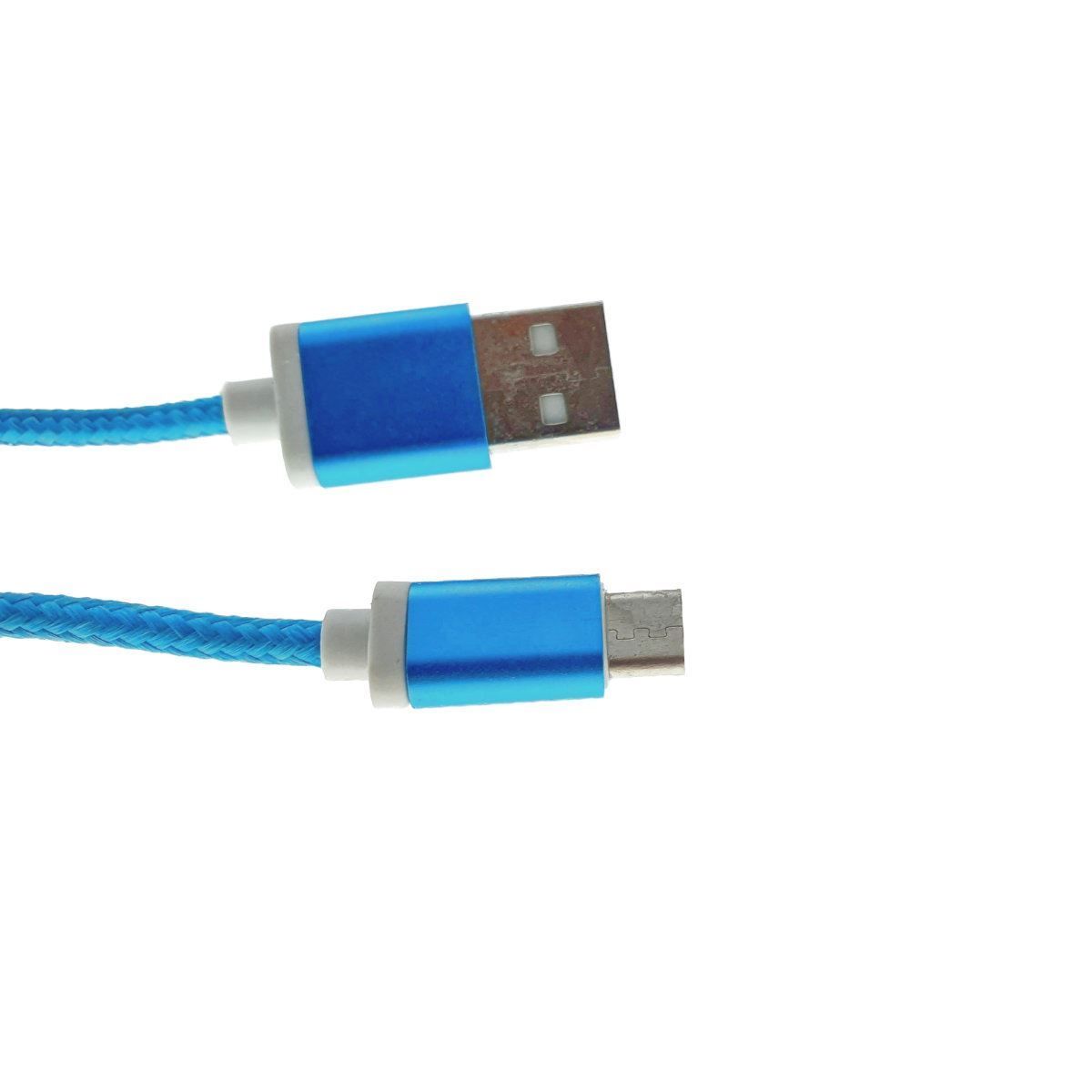 Cablu USB la micro USB, 1.3 metri, Ultra Ranforsat, Albastru, TCL ...