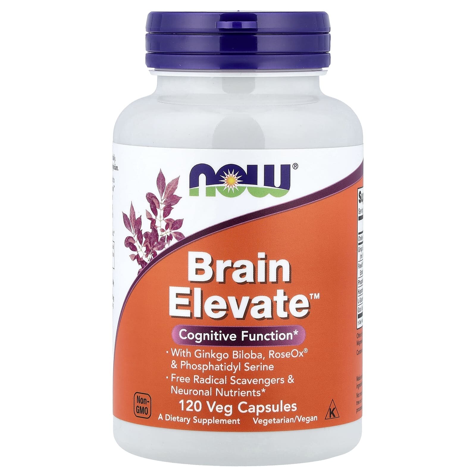 Brain Elevate, Cognitive Function, Now Foods, 120 capsule - eMAG.ro