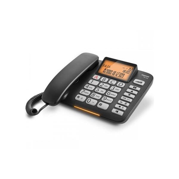 Telefon fix cu fir Gigaset DL580, Caller ID, LED Negru - eMAG.ro