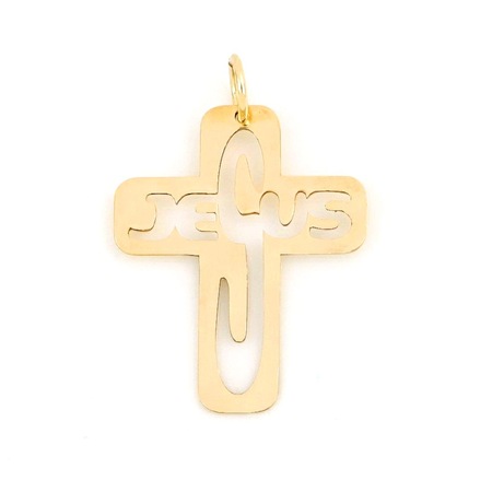 Pandant forma cruce cu Jesus, aur 14k - eMAG.ro