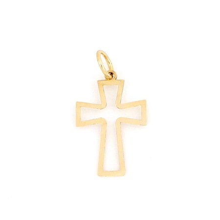 Pandant forma cruce decupata, aur 14k - eMAG.ro