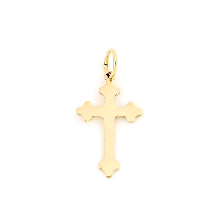 Pandant forma cruce plina, aur 14k - eMAG.ro