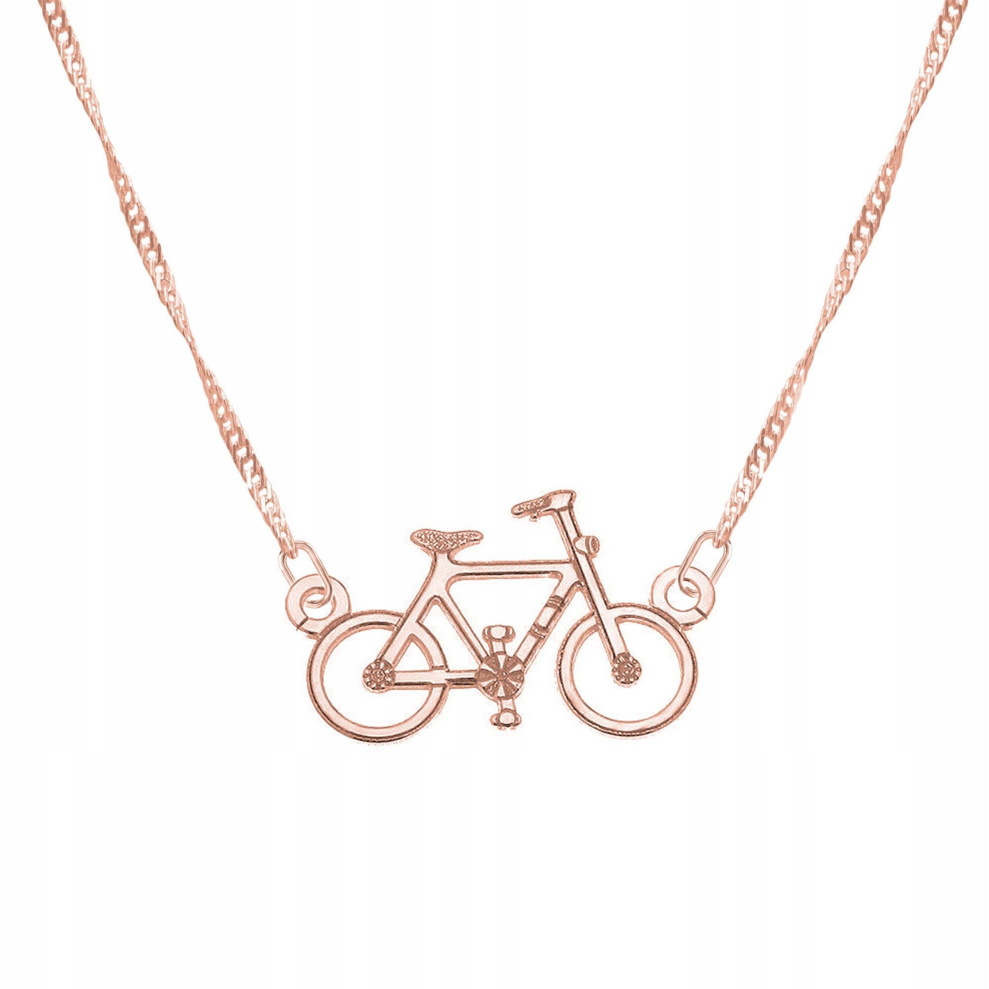 Colier, Larezo, bicicleta, aur roz, argint 925, 42 x1.75 cm - eMAG.ro