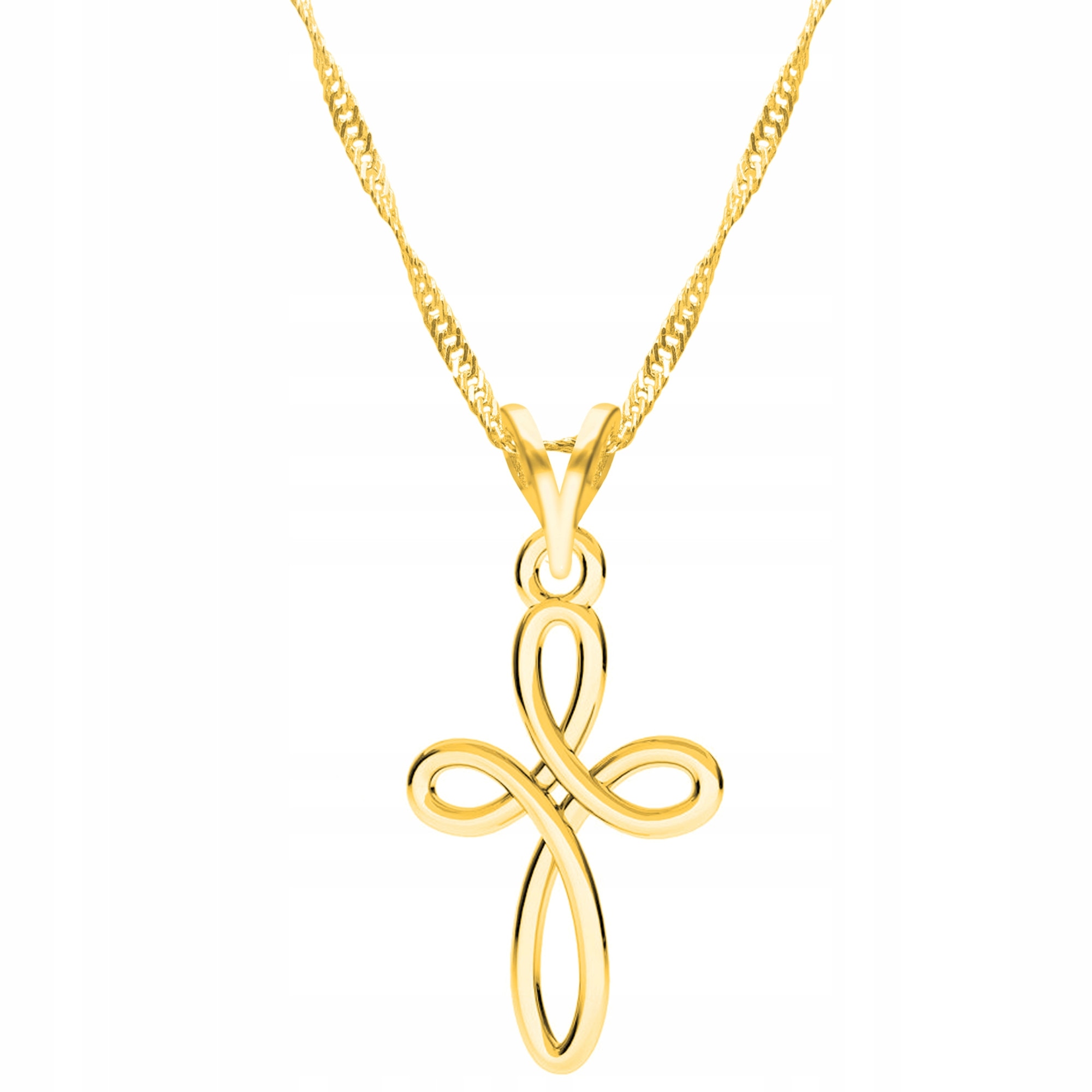 Colier, Larezo, cruce, aur, argint 925, 42 cm - eMAG.ro