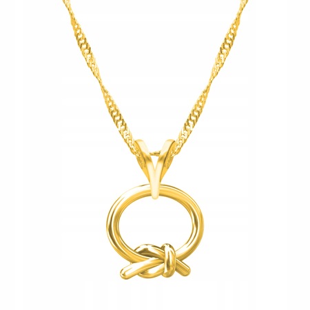 Colier, Larezo, bucla, nod, aur, argint 925, 42 cm - eMAG.ro