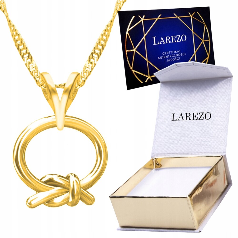 Colier, Larezo, bucla, nod, aur, argint 925, 42 cm - eMAG.ro