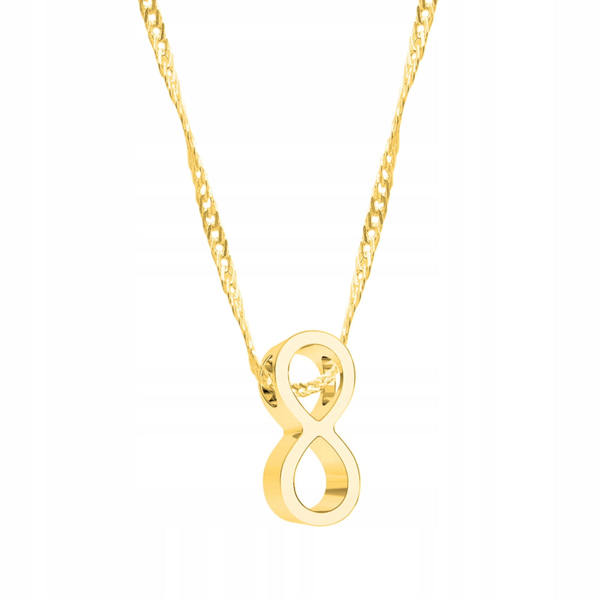 Colier, Larezo, semnul infinitului, aur, argint 925, 42x1.2 cm - eMAG.ro