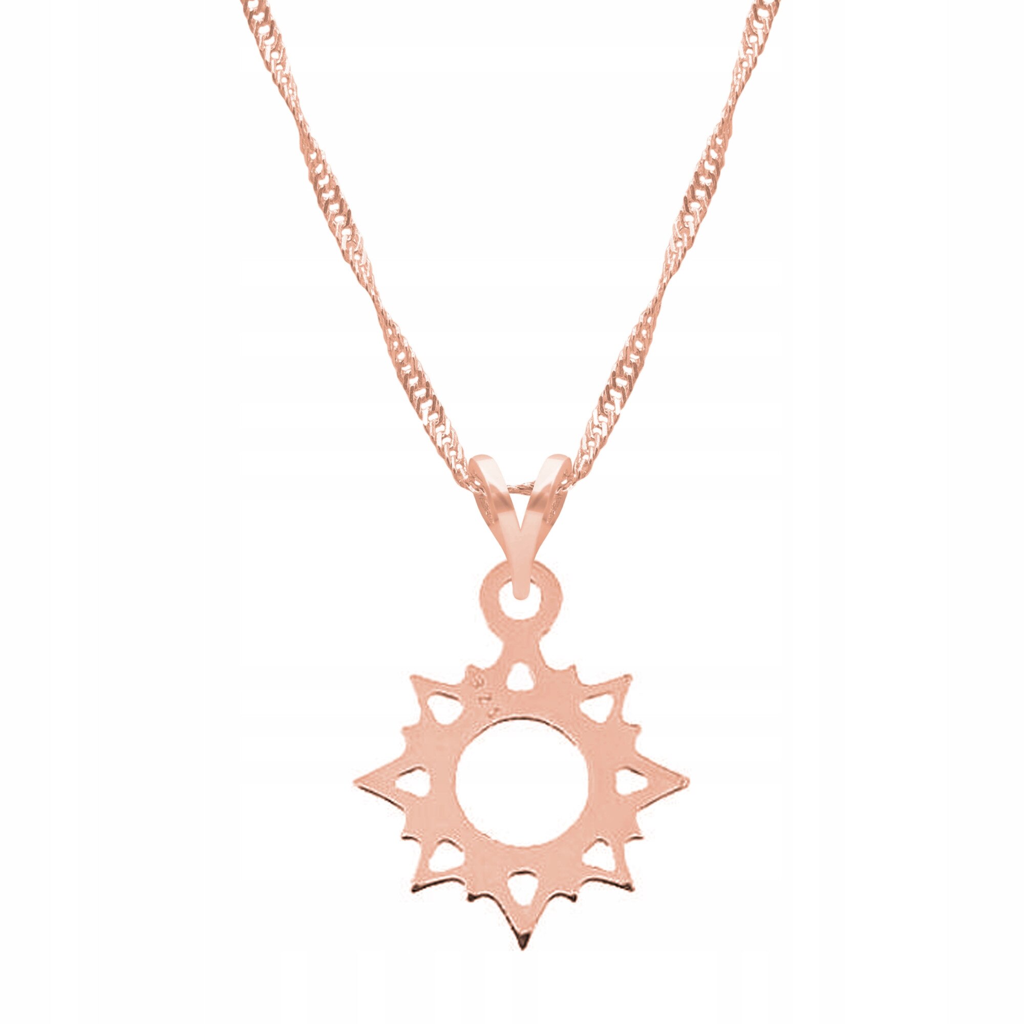 Colier, Larezo, soare, aur roz, argint 925, 42x1.3 cm - eMAG.ro