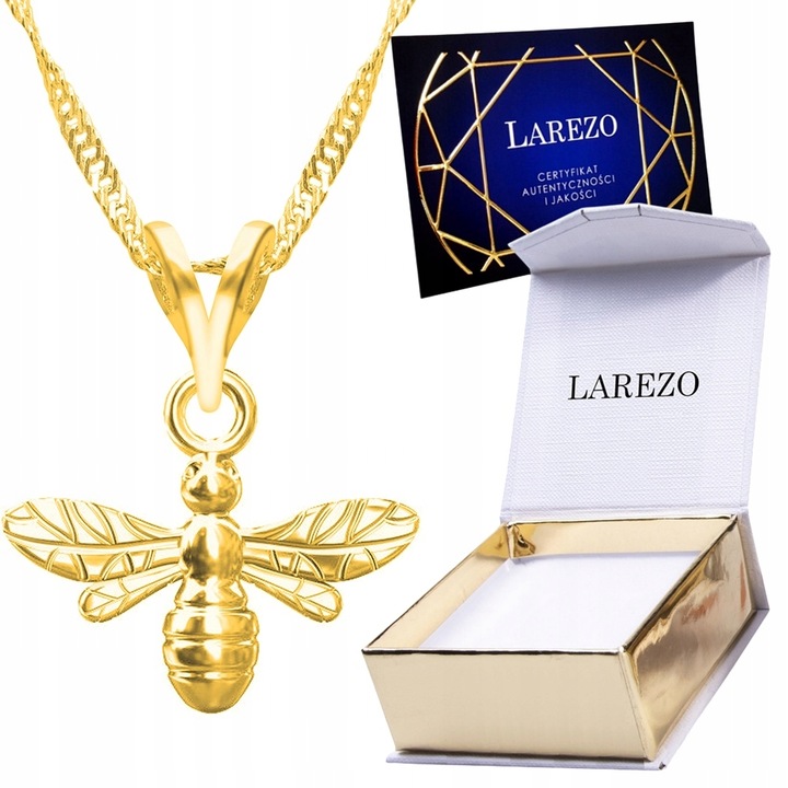 Colier, Larezo, albina, insecta, aur, argint 925, 42 cm - eMAG.ro